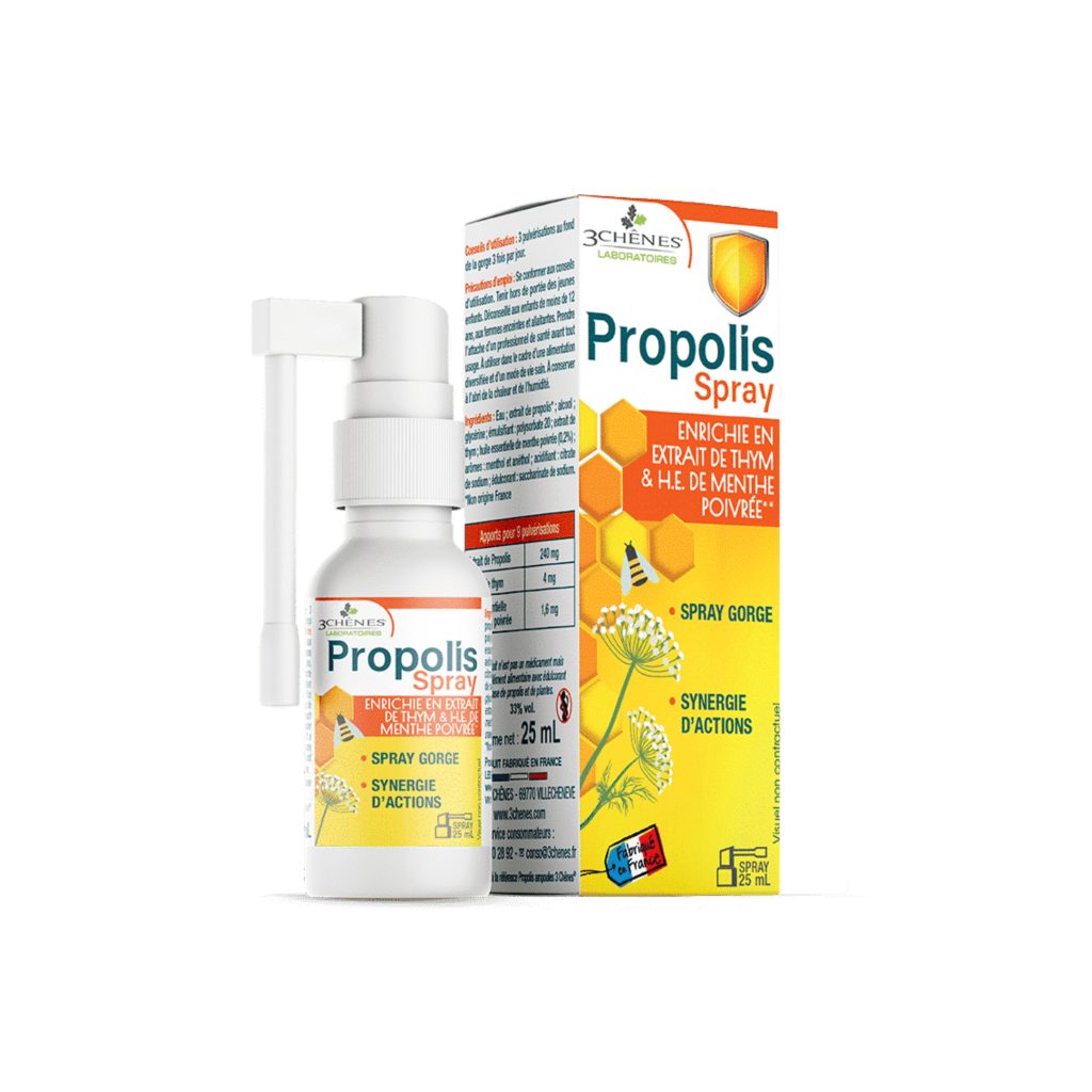 Propolis Spray Gorge 25ml - 3 Chênes - Prestige de Menton